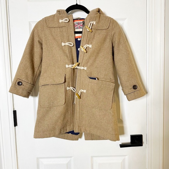 Mini Boden | Jackets & Coats | Boden Wool Blend Toggle Hooded Duffle ...